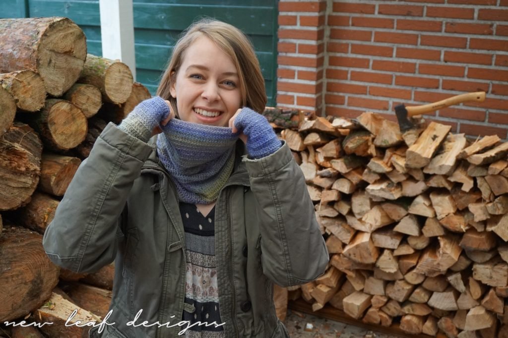 Timber Cowl and Wristies - Free Crochet Pattern - New Leaf Designs