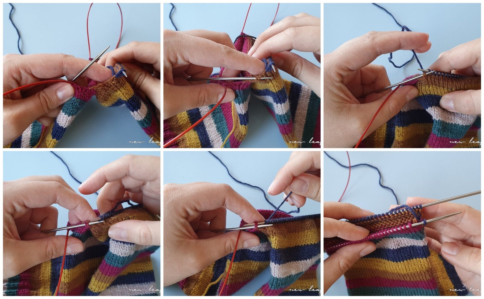 How to knit an Afterthought Heel for Socks - New Leaf Designs