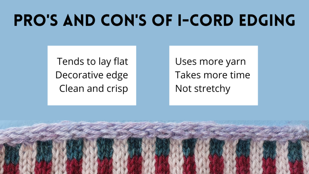 How to knit an I-cord edging - New Leaf Designs